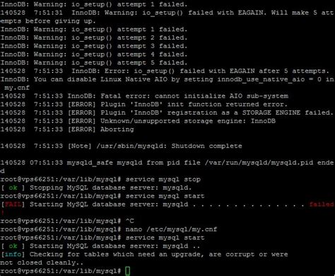 Mysql Ne Se Lance Pas Innodb Warning Iosetup