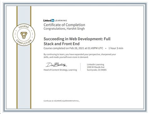 Training Webdevelopment Linkedinlearning Fullstackdeveloper