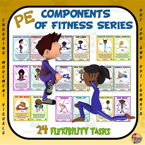 Components Of Fitness Series Flexibility Task Cards By Teach Simple
