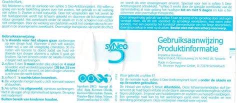 Gebruiksaanwijzing Syneo5 (ingescanned) - Onafhankelijk Nederlands ...