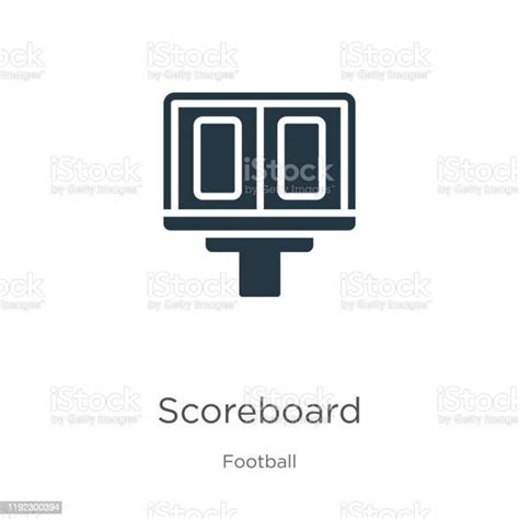 스코어 보드 아이콘 벡터입니다 흰색 배경에 고립 된 축구 컬렉션에서 트렌디 한 평면 점수 판 아이콘입니다 벡터 일러스트레이션은 웹 및 모바일 그래픽 디자인 기호 Eps10에