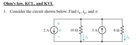 solved 1 consider the circuit shown below find i1 i2 and