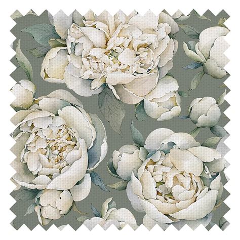 English Garden Peonies Fabric In Wild Nettle Green Lucie Annabel