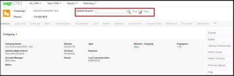 Global Search Functionality Sage CRM Tips Tricks And Components