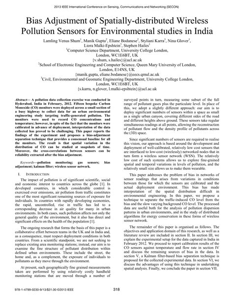 Pdf Bias Adjustment Of Spatially Distributed Wireless Pollution