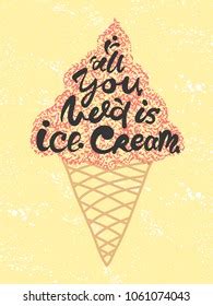 Vintage Style Vanilla Ice Cream Poster Stock Vector Royalty Free