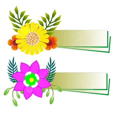 Text Box Flower Vector Text Box Flowers Frames Png And Vector With