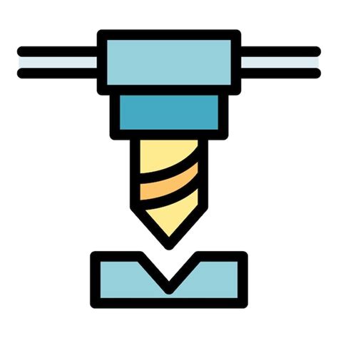 Premium Vector Cnc Machine Icon Outline Vector Lathe Equipment Work Tool Color Flat