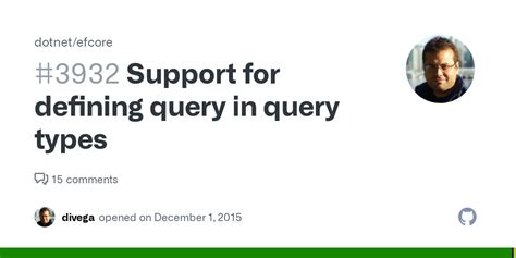 Support For Defining Query In Query Types · Issue 3932 · Dotnetefcore