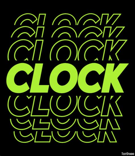 Clock Text Effect And Logo Design Word