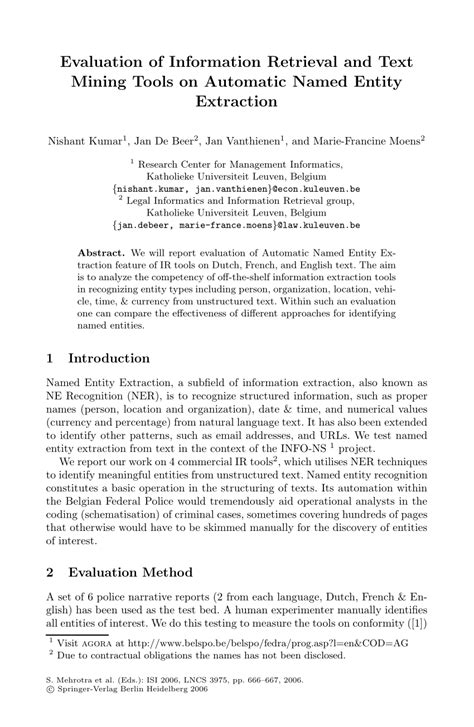 Pdf Evaluation Of Information Retrieval And Text Mining Tools On