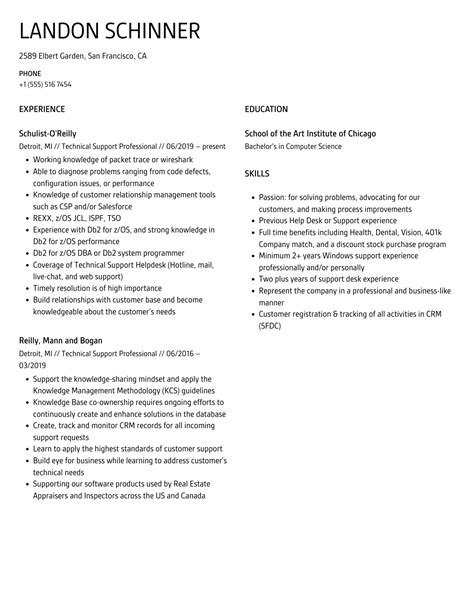 Technical Support Professional Resume Samples Velvet Jobs