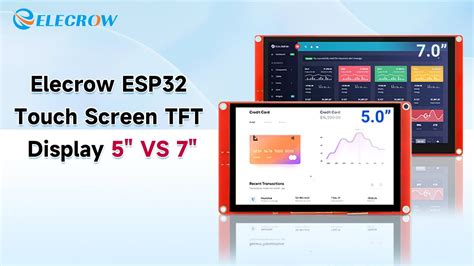 Elecrow Esp32 Touch Screen Tft Display 5 Vs 7 Lvgl Demo Youtube