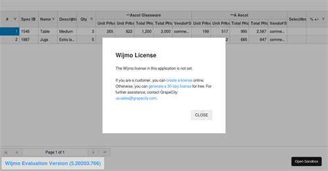 Wijmo React Forked Codesandbox