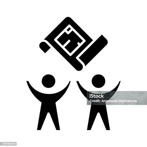 지도 문서 검은 색 아이콘 개념 그림 벡터 평면 기호 글리프 기호 개념에 대한 스톡 벡터 아트 및 기타 이미지 개념 개체 그룹 계약서 Istock