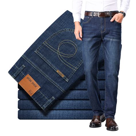 กางเกงยีนส์ผู้ชายทรงขากะบอกเล็ก เนื้อผ้ายืดสีพื้นใส่สบาย รุ่น320 Shopee Thailand