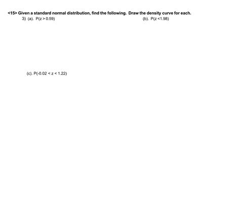 Solved Given A Standard Normal Distribution Chegg