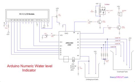 Circuit Diagram Of Water Level Indicator Circuit Diagram