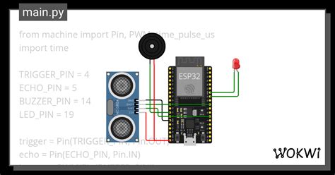 Buzzerultrasonic Wokwi Esp32 Stm32 Arduino Simulator
