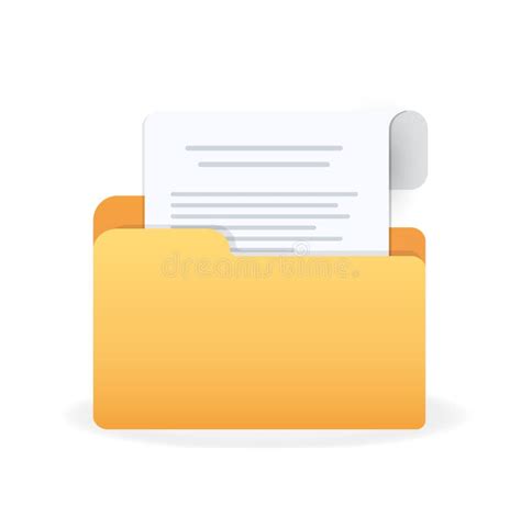 3d Document Folder Paper Files Technology Archive Object With 3d Icon Stock Vector