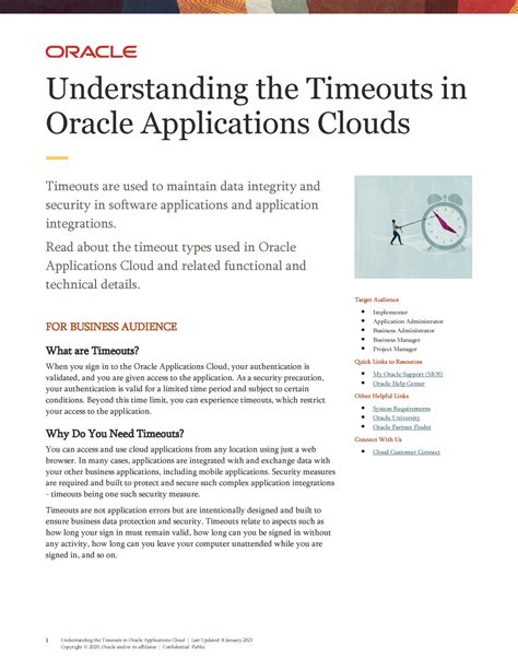 Understanding The Timeouts In Oracle Applications Cloud Read About The Timeout Types Used In