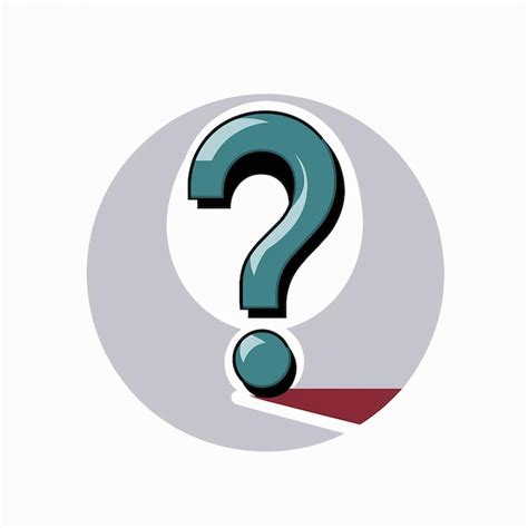 Premium Vector A Stylized Question Mark Predominantly In A Shade Of Teal