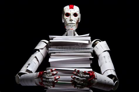Android Robot For Working With Archive Documents Neural Network Ai