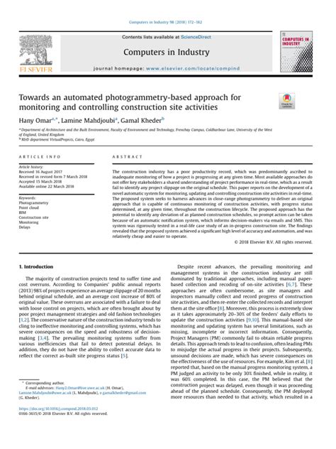 4 2018 Vip Towards An Automated Photogrammetry Based Approach For Monitoring And