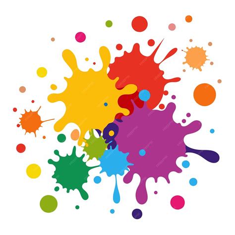 Всплеск краски Блобы Всплески краски цветный набор Векторный всплеск красоты изолированный на