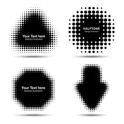Set Of Abstract Halftone Elements Royalty Free Vector Image