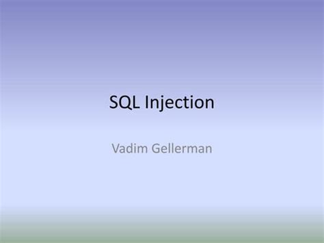 Sql Injectionppt