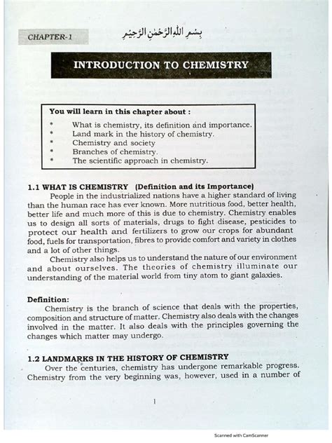 Chemistry 9th Class Chapter 1 Sindh Board English Medium Pdf