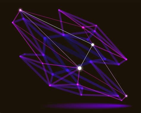 Premium Vector Dimensional Lattice Mesh Vector Abstraction 3d Polygonal Design Abstract Shape