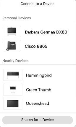 Webex App Calling Behavior With Connected Webex Devices