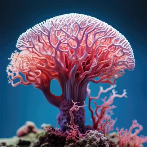 Human Brain As A Coral Premium Ai Generated Image