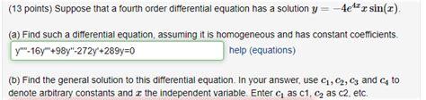 Solved Please Solve B Suppose That A Fourth Order
