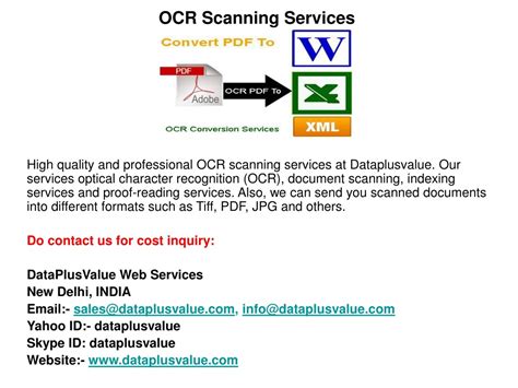 PPT OCR Scanning Services PowerPoint Presentation Free Download ID