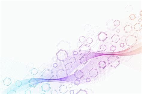 파도 함께 추상 육각 배경입니다 6 각형 분자 구조입니다 미래 기술 과학 스타일에 배경입니다 그래픽 디자인에 대 한 16 진수 배경입니다 벡터 일러스트 레이 션 0명에 대한