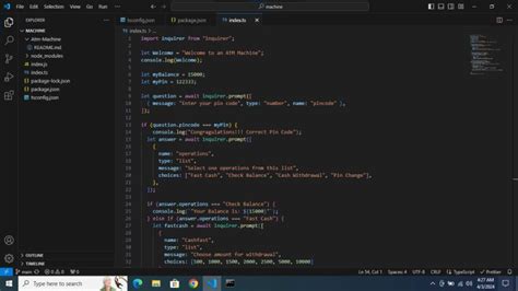 Maimoona Masood On Linkedin Atm Cli Nodejs Coding Html