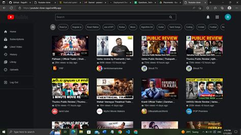 Github Ragulmjyoutube Clone Responsive Mern Stack Project With Firebase Authenticationa