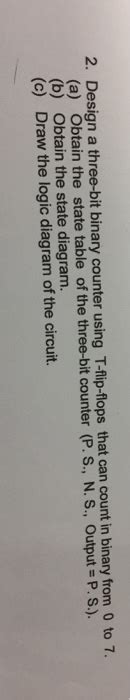 Solved Design A Three Bit Binary Counter Using Chegg Com