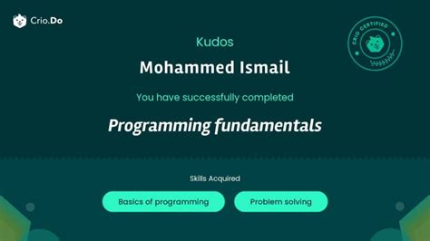 mohamed ismail on linkedin learnbydoing criodo softwaredevelopment upskill technology tech…