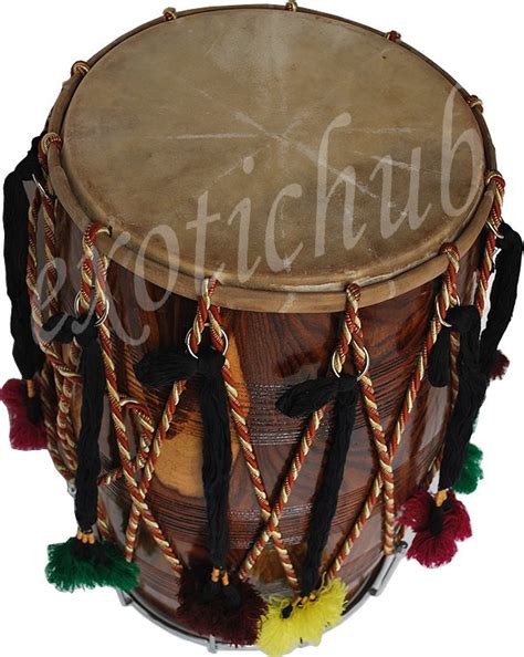 Dhol Drums~punjabi Bhangra~sheesham Wood~playing Sticks~dholak~naal
