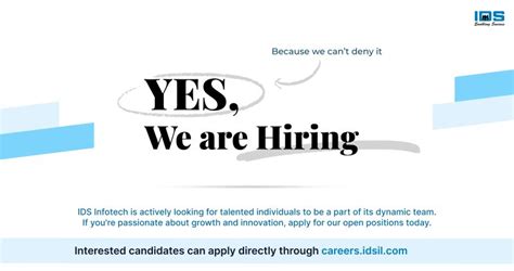 Ids Infotech Limited On Linkedin Hiringalert Hiringnow