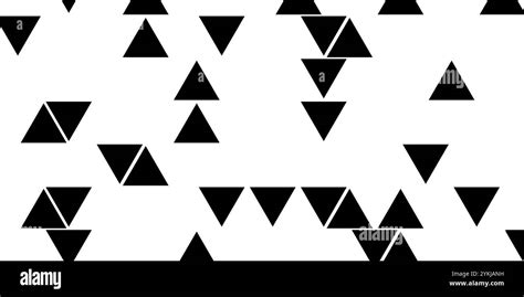 Abstract Modern Minimal Black And White Monochrome Geometry Rotated Sparse Triangles Pattern