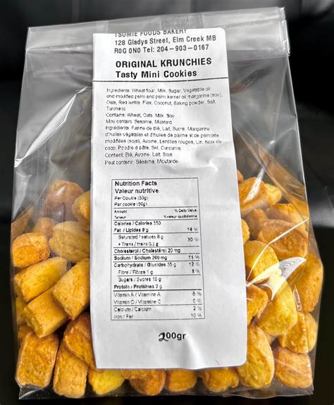 Crumbless Krunchies Cookies Snack Pack Tsomie Foods