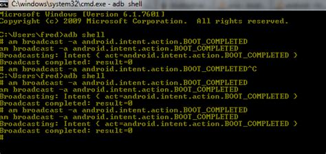 android how to test boot completed broadcast receiver in emulator