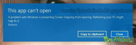 Memperbaiki Snipping Tool Error This App Cant Open Di Windows Mastertipsorialindo