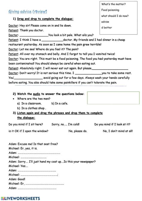 Asking For And Giving Permission Worksheet Listening Lessons Workbook Worksheets