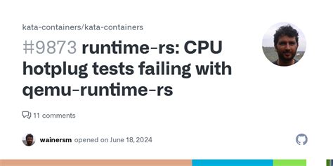 Runtime Rs Cpu Hotplug Tests Failing With Qemu Runtime Rs · Issue